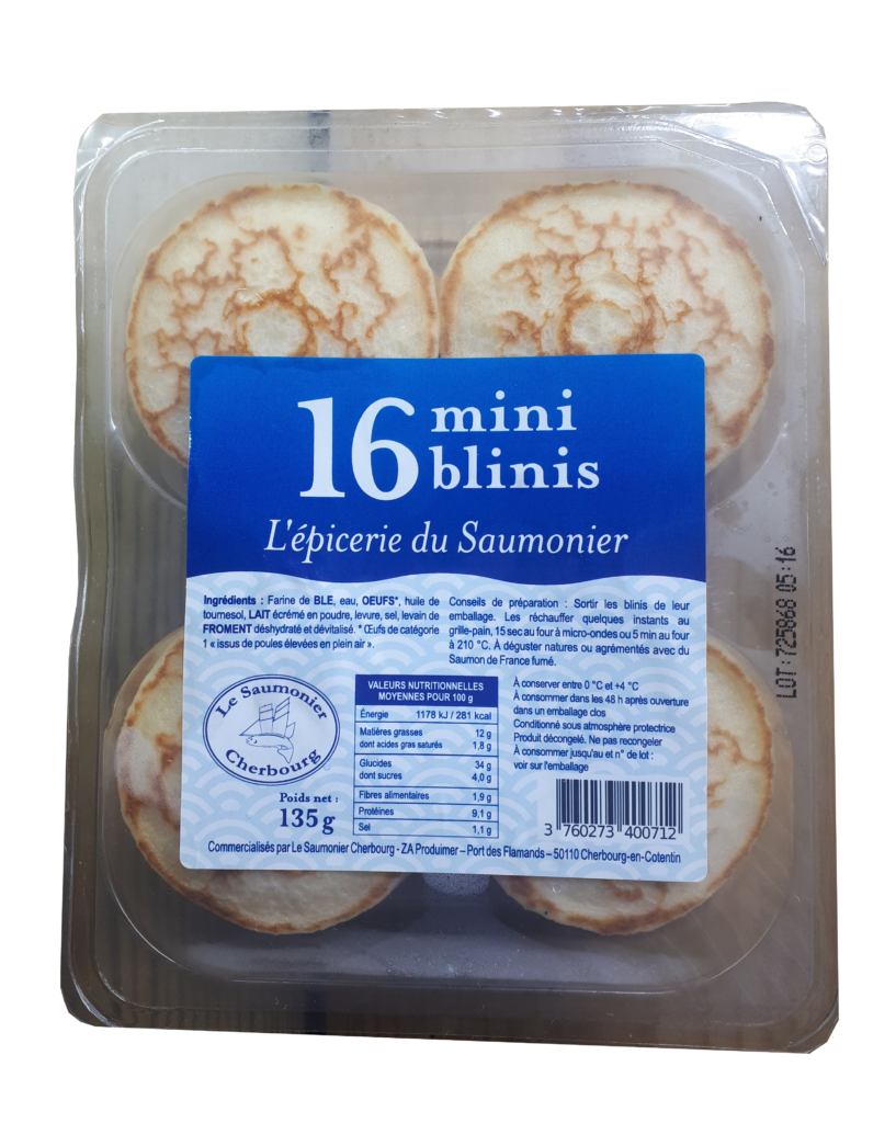 16 mini blinis – Saumon de France